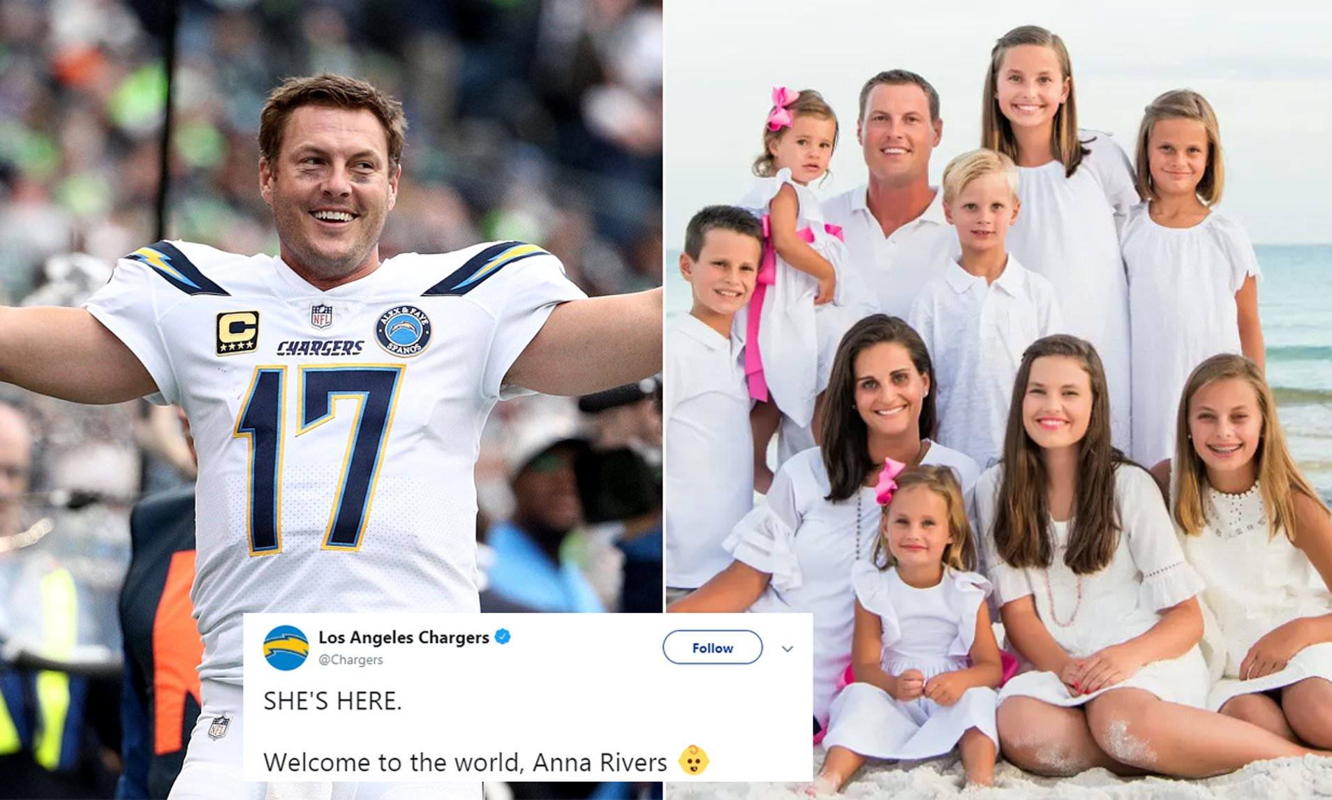 Los Angeles Chargers Quarterback Philip Rivers And His Wife Of 18 Years ...